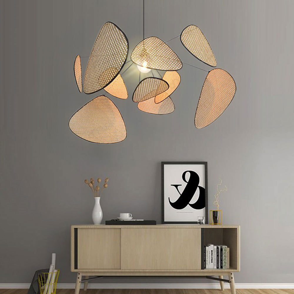 Modern Irregular Shape Rattan Kitchen Pendant Light